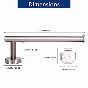 NearMoon Hand Towel Holder/Towel Ring, Thicken Stainless Steel Hand Towel Bar for Bathroom, Rustproof Wall Mounted Towel Rack, Contemporary Style Bath Accessories, 9 Inch (1 Pack, Brushed Nickel)