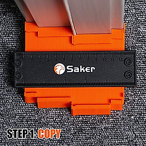 Saker Contour Gauge (5 Inch Lock) Profile Tool- Adjustable Lock-Precisely Copy Irregular Shape Duplicator -Irregular Welding Woodworking Tracing - Must Have Tool for DIY Handyman, Construction
