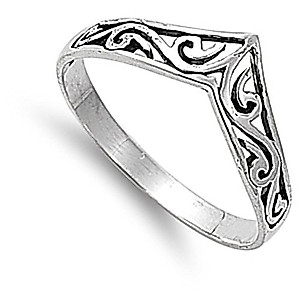 Sterling Silver Women's Celtic Design Cute Ring Promise 925 Band 8mm Size 8