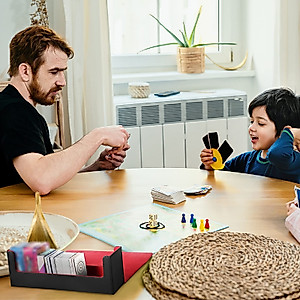 Weewooday MTG Desk Box 400 Card Desk Box Card Storage Box Magnetic Deck Box PU Leather Deck Box for Trading Card Games 12.2 x 4.4 x 3.74 Inches (Black and Red)