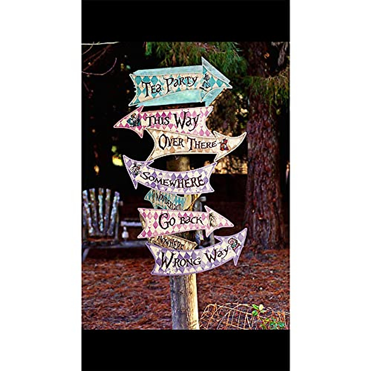 Hille Decor Directional Sign for Alice Arrow Signs Direction Indicator Cardboard Party Decorations
