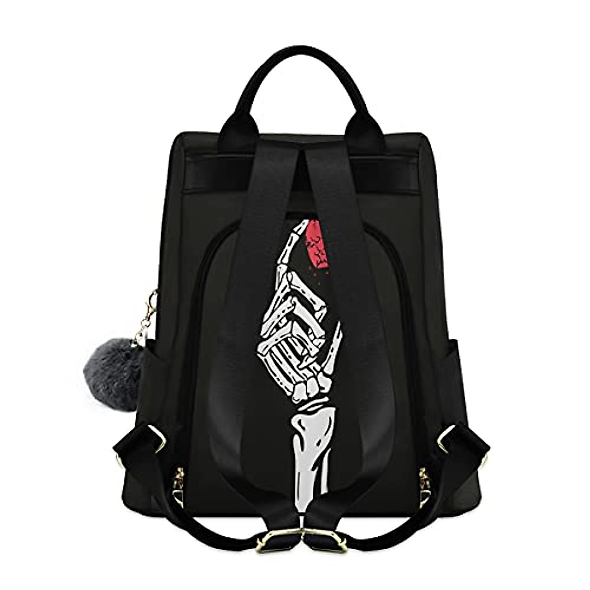 ALAZA Skull Hand Holding Heart Backpack Purse with Adjustable Straps for Woman Ladies