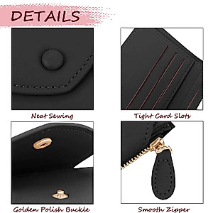 Sunwel Fashion Small Wallet with Heart Bifold Wallet Zipper Pocket Cash Card Holder Coin Purse for Women Girls (PURPLE)