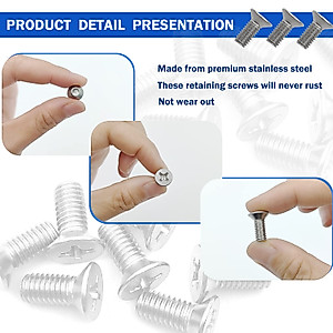 4pcs Stainless Steel Brake Disc Rotor Screws 93600-06014-0H- Compatible With Honda, Acura, Hyundai and Kia Models, Stainless Steel Retaining Screws for Front and Rear