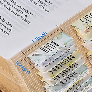 Bible Tabs, Large Print and Easy-to-Read Bible Tabs for Women and Girl, 80 Bible Index tabs in Total, 66 Bible Tabs for Old and New Testament, Additional 14 Blank tabs