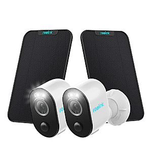 REOLINK Argus 3 Pro, 4MP Wireless Security Camera Outdoor with Solar Panel, 2.4/5GHz Cameras for Home Security with 2K Color Night Vision, No Hub Needed, Smart Detection, Works with Alexa(2 Pack)
