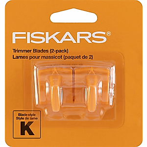 Fiskars 177500-1001 Fiskars Reinforced Trimmer Blades (2 Pack), Packaging May Vary , Orange