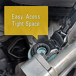 AZUNO 12-Piece Flex-head Ratcheting Wrench Set, Metric Ratchet Spanner Set 8-19mm, Chrome Vanadium Steel with Deluxe Case