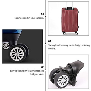 BESPORTBLE 4pcs Luggage Suitcase Caster Wheels Swivel Wheel Replacement Luggage Travel Suitcase Wheels Plastic Bearings Repair Set for Luggage Kits