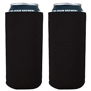 Blank Neoprene 16 oz. Can Coolie (2 Pack, Black)