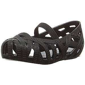 Mini Melissa Baby-Girl's Jean + Jason WU Ballet Flat, Black, 5 Regular US Toddler