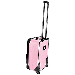 Rockland Fashion Softside Upright Luggage Set, Expandable, Pink, 2-Piece (14/19)