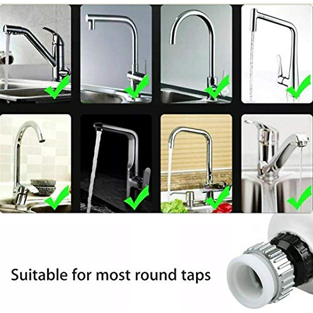 360 Degree Rotating Faucet Movable Kitchen Tap Head Water Saving Nozzle Sprayer