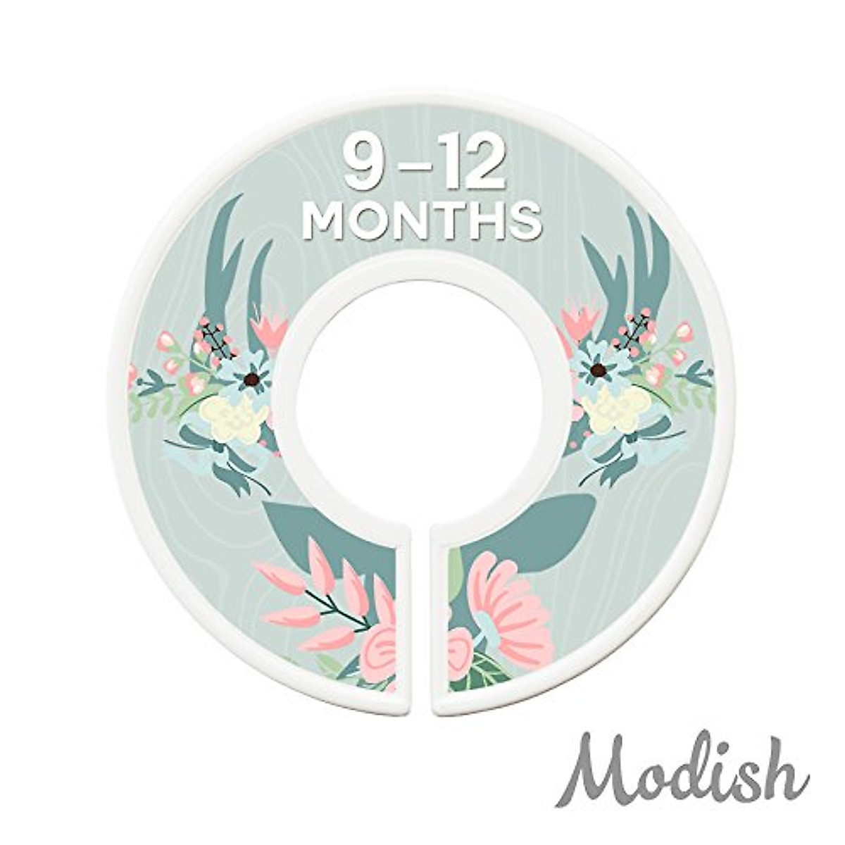 Modish Labels Baby Clothes Size Dividers, Baby Closet Organizers, Size Dividers, Baby Closet Organizers, Closet Dividers, Clothes Organizer, Girl, Woodland, Deer, Boho, Flowers, Floral Antlers (Baby)