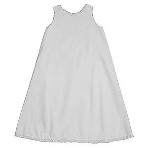 Feltman Brothers Girls Scalloped Lace Special Occasion Gown Set, NB-3M White