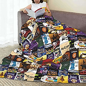 Must Sees Show Collage Throw Blanket Cozy Blanket for Living Room Bedroom Sofa Camping Travel Soft Warm Portable