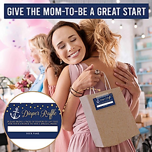 Hadley Designs 25 Baby Shower Diaper Raffle Tickets For Baby Shower Games To Play - Nautical Baby Shower Games Gender Neutral, Diaper Raffle Cards, Baby Raffle Tickets, Baby Shower Invitation Inserts