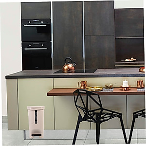 Hohopeti Foot Pedal Trash Cans Step Trash Can Household Waste Basket Container for Kitchen Bathroom