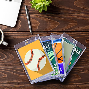 5 ct Magnetic Card Holder for Trading Cards, 35 pt Card Protectors Hard Plastic Fit for Standard Cards, MTG Cards, YUGIOH Cards, Sports Cards, Baseball Cards