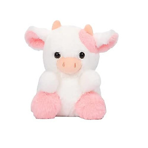 GracesDawn Cow Plush Toy, Plush Pillow Cow Toy, Palm Cows Plush Stuffed Animal Toy, Cartoon Cute Pink Cow Plush Toy, 7.8 inches high