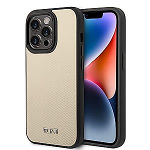 CG MOBILE TUMI Phone Case for iPhone 14 Pro Max in Green MagSafe Compatible Case, HC Leather Protective & Durable Cover with Easy Snap-on, Shock Absorption & Signature Logo