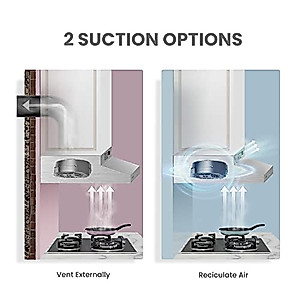 Comfee' CVU30W2AST 30 Inch Ducted Ductless Vent Durable Stainless Steel Kitchen Reusable Filter, 200 CFM, 2 Speed Exhaust Fan Under Cabinet Range Hood