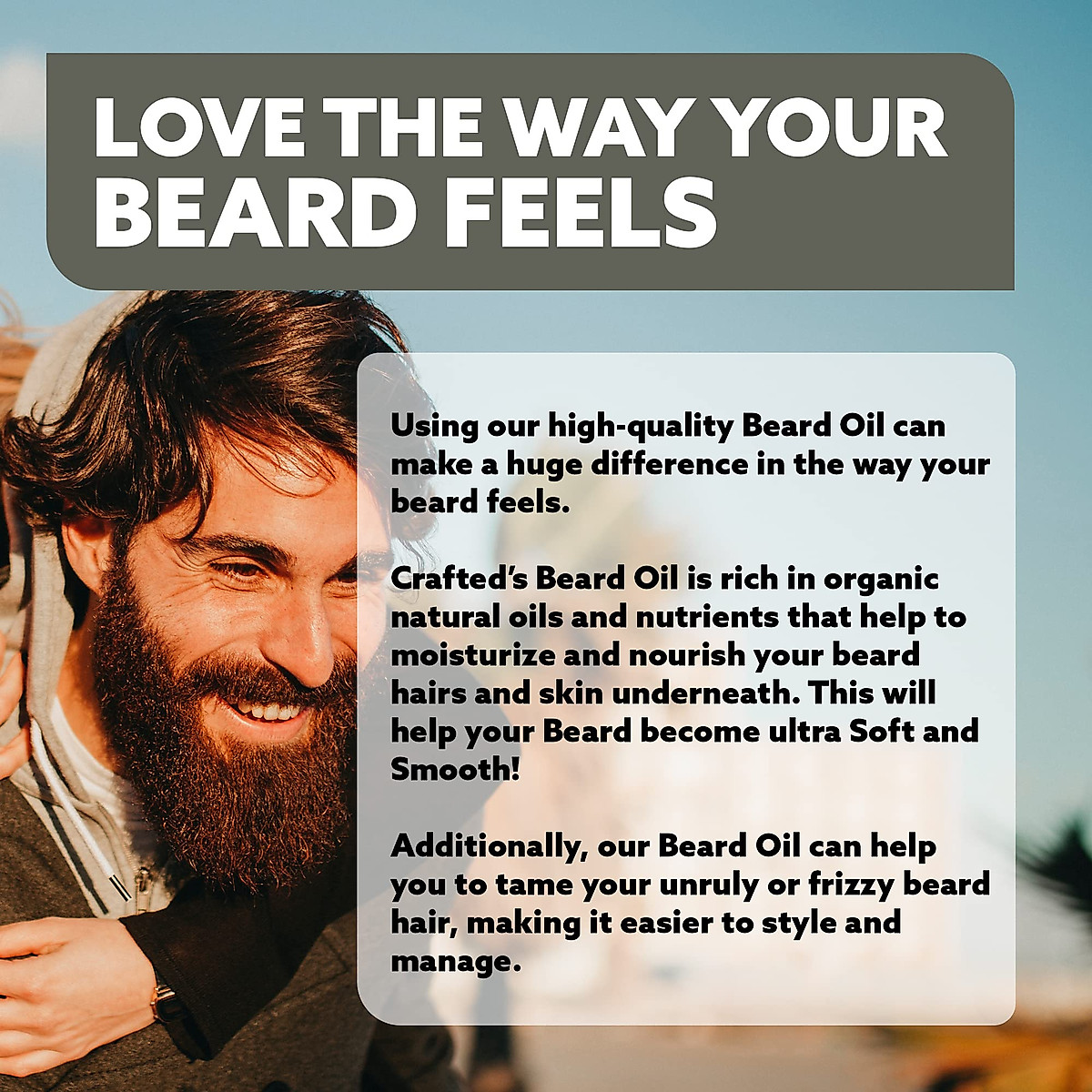 Crafted Beards Beard Oil Beard Oil Conditioner - Leave Your Beard Feeling Amazing - All Natural Ingredients - No Residue - Mustache Oil - 1oz - Made in the USA (Cedar Leather)