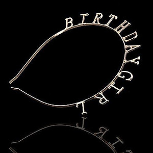 Elehere Birthday Girl Tiara Headband Headpiece Girls Party Hair Accessories, 0.6"*0.3" Letters (Alloy), Princess Tiara Crowns