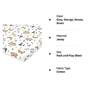 Cuddly Cubs Graco Pack n Play Fitted Sheet – Woodland Playard Sheet – Snuggly Soft Jersey Cotton Mini Crib Sheet for Boy, Girl – 1 Pc