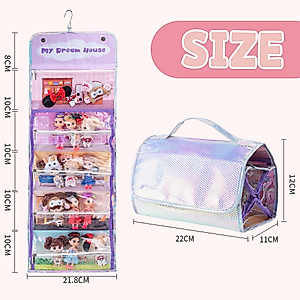 NAKOCO Toy Storage & Display Case, Travel Carrying Storage Organizer 5 Clear View Case