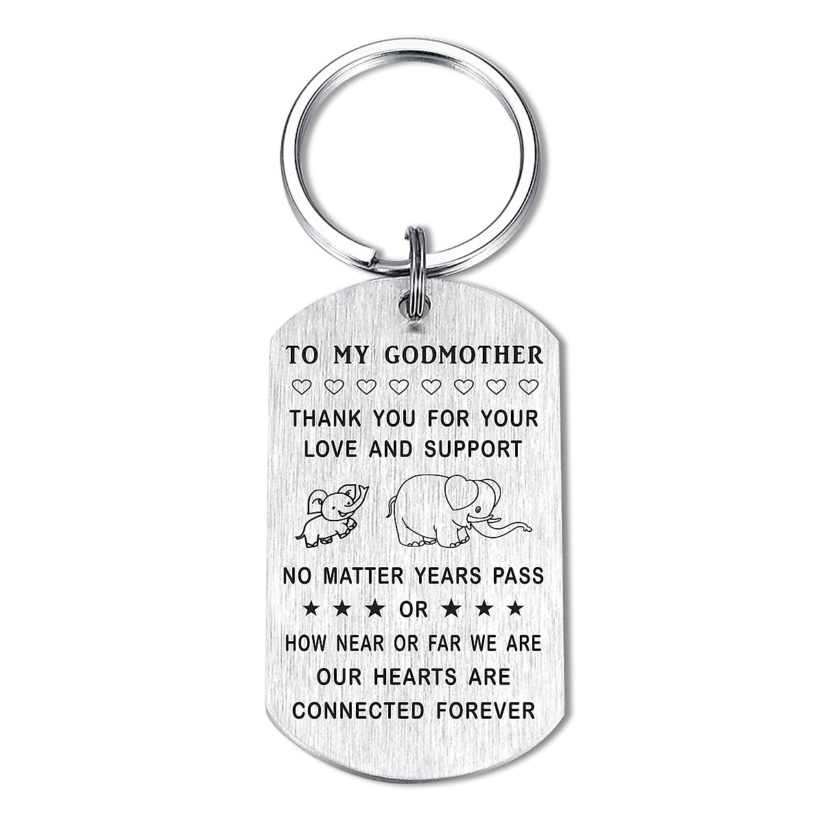 ABNTY Thank You Godmother Gifts Keychain, Godmother Gifts from Godchild, Godmother Proposal Gift, Christmas Gifts