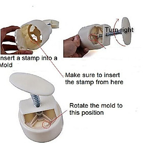 Cookie Stamp Moon Cake Mold Chinese Mid Autumn Festival Cake Press Polvoron Cutter with 50g 6 Stamps DIY Decoration