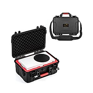 DEVASO Carrying Case for Xbox Series S, Professional Deluxe Waterproof Case Soft Lining Hard Case with Shoulder for Xbox Series S and Other Accessories Storage