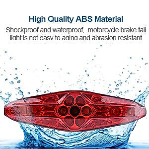 Keenso 12V Universal 15 LED Motorcycle Rear Tail Light Brake Stop Running Tail Light ATV Dirt Bike (B)