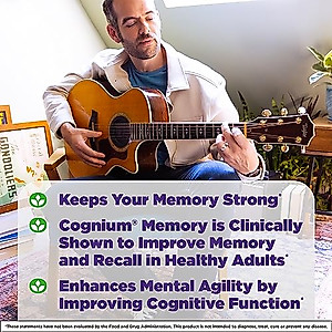 Natrol Cognium Memory Extra Strength Silk Protein Hydrolysate 200mg, Dietary Supplement for Brain Health and Memory Support, 60 Tablets, 30 Day Supply