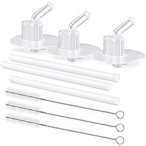 3-pack Replacement Straws for Thermos Funtainer 12 Ounce Bottle and 3 Pieces Straw Cleaning Brushes Safe to Use for Adult and Children…