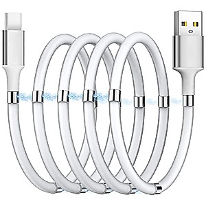 Magnetic Charging Cable,(3FT) Super Organized Charging Magnetic Absorption Nano Data Cable for Galaxy S21/S20 Ultra S10 S10E S9 Note 20 10 9 8 Pixel, LG V30 G6, Nintendo Switch, OnePlus 5 etc (3 ft)