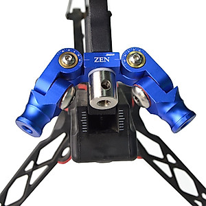 ZSHJGJR Archery Bow Stabilizer Double Side V Bar Fully Adjustable V-Bar Mount Stabilizer Detach Shock Absorber Joint Connector for Compound Recurve Bow Stabilizer (Blue)
