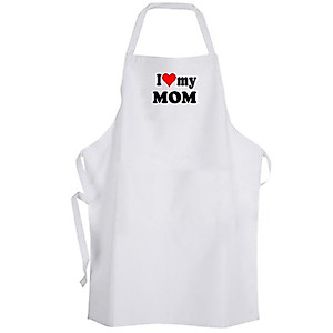 I Love my MOM – Adult Size Apron – Mother Heart