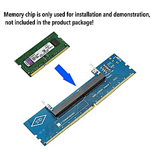 SinLoon Laptop DDR4 RAM to Desktop PC RAM Adapter Card SO DIMM to DDR4 Converters DDR4 Laptop SO-DIMM to Desktop DIMM Memory RAM Connector Adapter (DDR4)