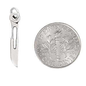 LGU Sterling Silver Oxidized Surgeon's Scalpel Charm