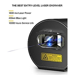 LaserPecker 1 Laser Engraver, Mini Engraving Machine Portable Laser Etcher, Compressed Spot High Precision Grabadora Laser with Laser Safety Glasses - Black