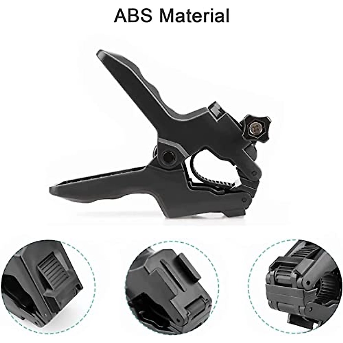 FiTSTILL Jaws Flex Clamp Mount with Adjustable Gooseneck 8-Section Compatible with Go Pro Hero 11,10. 9, 8, 7, 6, 5, 4, Session, 3+, 3, 2, 1, Max, Fusion, DJI Osmo Action Cameras