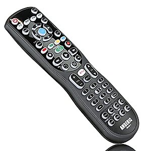 4-in-1, 4-Device IR Universal Remote Control with Macro, Learning, Backlit, Netflix Apps Keys for All TVs, Streaming Players, BluRay Player, Audio, Cable, Roku, Apple TV and More - Anderic RRU401
