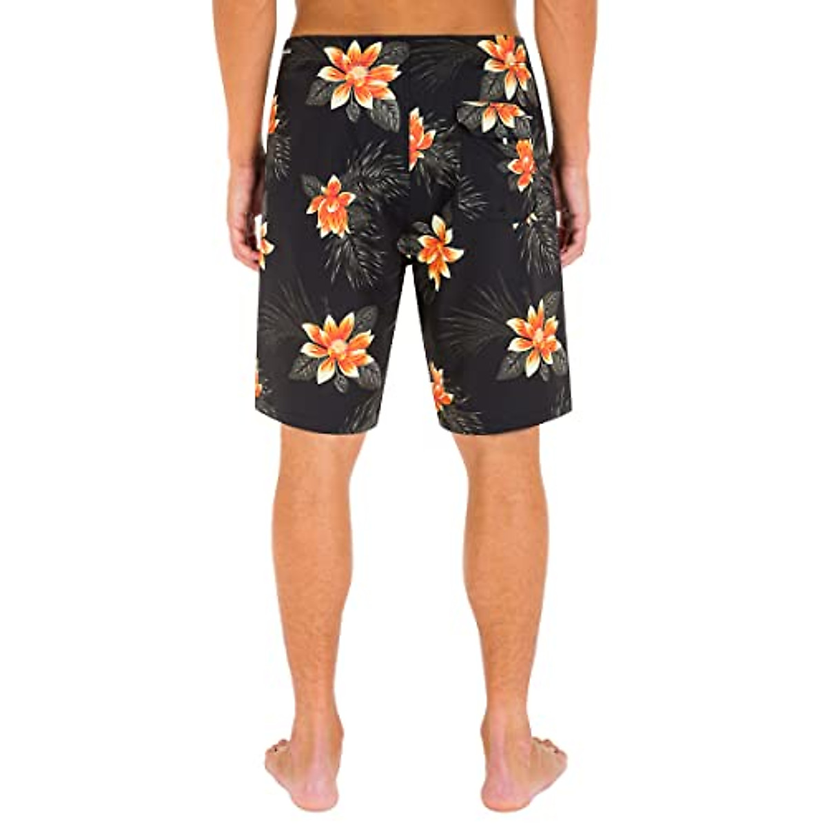 Hurley Men's Standard Printed 20" Stretch Board Shorts, Black, 30IN