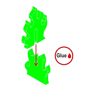 LITKO Flame Marker | Fire Spell Effect Indicator | Plasma | Toxic | Inferno | Blast | Compatible with Dungeons & Dragons, Pathfinder & Tabletop Wargames (Fluorescent Green, Large)