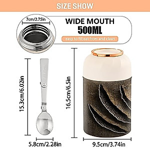 CUPADA 3d Monster Paw Food Jar for Hot and Cold, Insulated Food Jars Vacuum 17OZ with Folding Spoon for Work Trip Picnic Camping