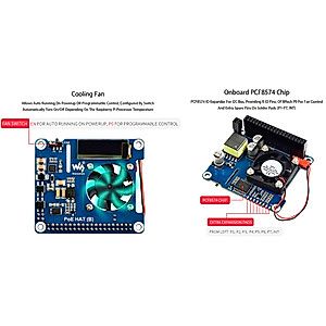 POE HAT (B) for Raspberry Pi 4B/3B+,Power Over Ethernet HAT with 0.91" OLED,Support 802.3af PoE Network,802.3af Power-Sourcing Equipment Required