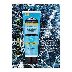 DERMASWIM Pre-Swimming Lotion, 8 Fl Oz | Vitamin-Infused, Aloe, Green Tea | Helps Protect Skin from Chlorine in Pools and Hot Tubs, Paraben-Free, 97.5% Natural