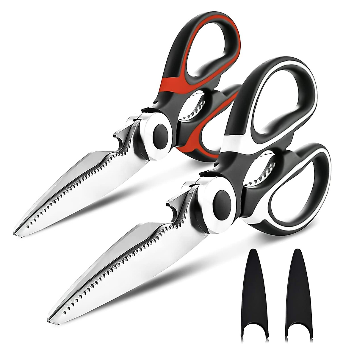 Kitchen Shears,2-Pack Heavy Duty Kitchen Scissors,Dishwasher Safe Meat Scissors,Kitchen Scissors for General Use for Chicken/Poultry/Fish/Meat
